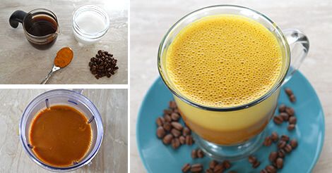 Awakening Coffee with Turmeric, Coconut Oil and Coconut Milk