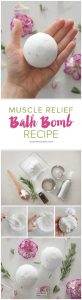 Muscle Relief Bath Bomb Recipe with Coconut and Peppermint Oils