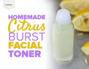 Homemade Citrus Burst Facial Toner with Lemon, Orange and Almond