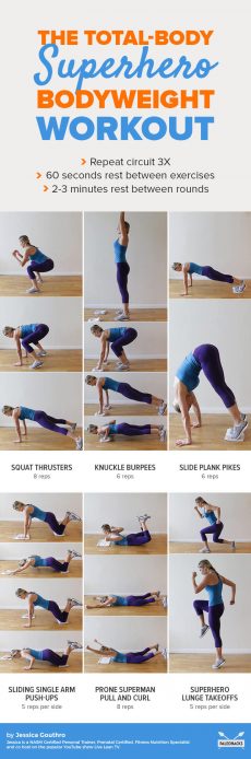 The Total-Body Superhero Bodyweight Workout | Get Stronger and Toned