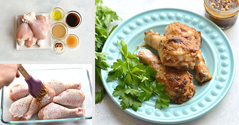 Sticky Sweet Caramelized Baked Chicken Legs | PaleoHacks