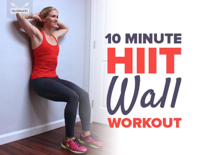 10 Minute HIIT Wall Workout to Tone Abs, Arms and Thighs