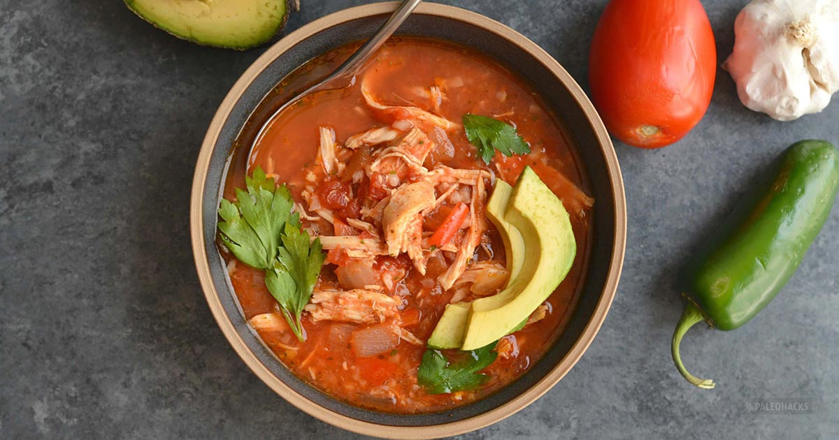 Crockpot Mexican Chicken Stew | Paleo, Gluten Free, Dairy Free