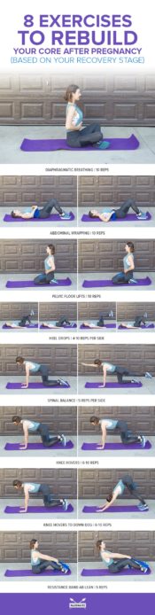 8 Exercises to Rebuild Your Core after Pregnancy | Fitness