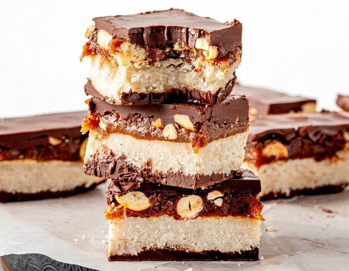 Paleo Snickers Bar Recipe | Gluten Free, Dairy Free, Refined Sugar Free