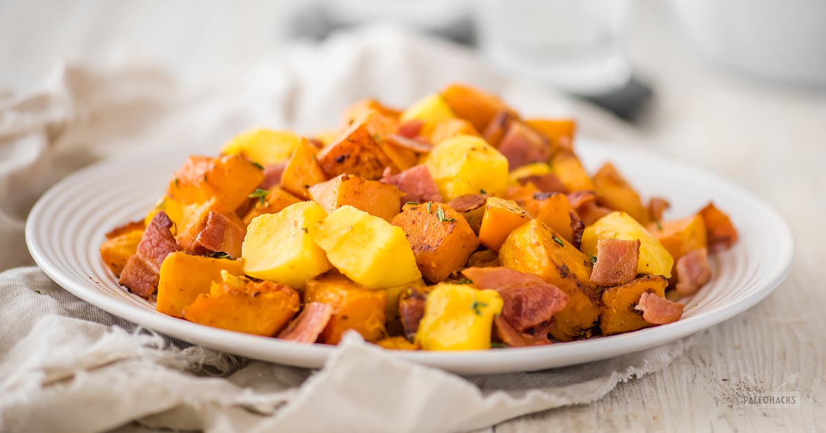 Mango Bacon Butternut Squash Hash Recipe | Paleo, Grain Free